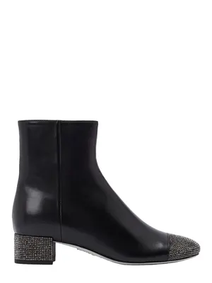 Rene Caovilla 40mm Bonien Crystal-embellished Ankle Boots - Black