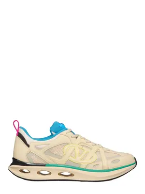 Valentino Garavani Vlogo Easyjog Leather Sneakers - Neutrals