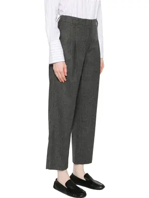 Brunello Cucinelli Pleated Felted Trousers - Grey