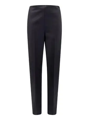 RÓHE Cotton Blend Cigarette Fit Trousers - Black