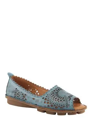SPRING STEP SHOES Brandal Flat - Blue