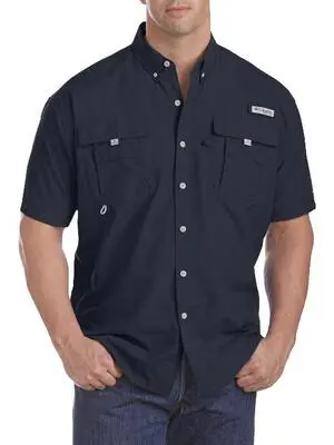 Columbia Big & Tall Pfg Bahama Ii Short-sleeve Sport Shirt - Collegiate Navy