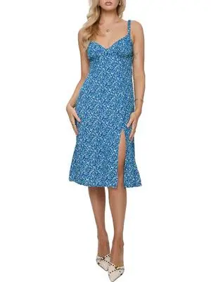 Princess Polly Georgia Print Midi Dress - Navy