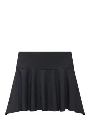 Mango Sharkbite Hem Mini Skirt - Grey