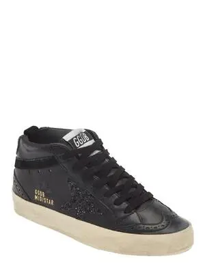 GOLDEN GOOSE Mid Star Sneaker - Black