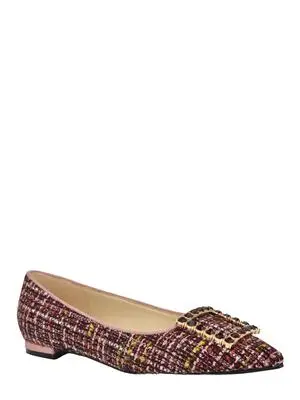 Nine West Nine West Jesike Pointed Toe Flat Medium Pink 660