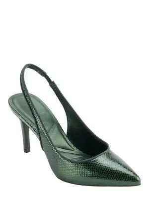 Karl Lagerfeld Paris KARL LAGERFELD PARIS Rosalyn Pointed Toe Slingback Pumps Forest Green