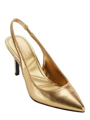 Karl Lagerfeld Paris KARL LAGERFELD PARIS Rosalyn Pointed Toe Slingback Pumps Gold