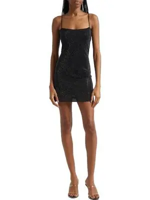 Alexander Wang Beaded Minidress - Black
