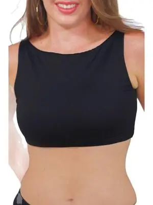 MARY MERCEDES Moe Cropped Bikini Tank - Black