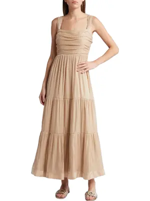 Kobi Halperin Maisie Tiered Maxi Dress - Teak