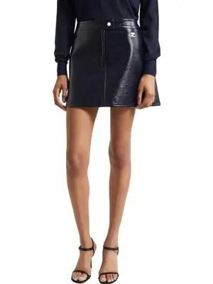 COURREGES Courrèges Reedition Faux Leather Miniskirt Navy