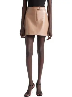 COURREGES Reedition Faux Leather Miniskirt - Red