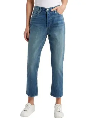 PAIGE PAIGE Billy High-Waist Straight-Leg Ankle Jeans