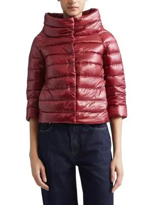 Herno Herno Sofia Iconic Crop Puffer Jacket Bordeaux