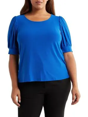 CECE DUPRAZ Puff Sleeve Top - Deep Royal Blue