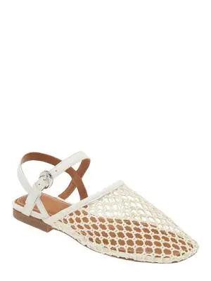 Staud Rete Slingback Flat - Paper Netting
