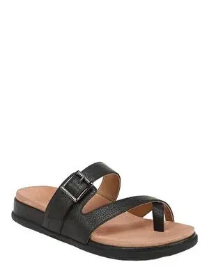Vionic Vionic Carmela Platform Sandal Black Leather