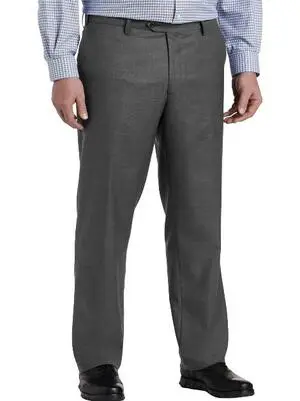 OAK HILL PREMIUM BY DXL Big & Tall Sharkskin Suit Pants - Grey