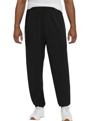 REEBOK Performance Jersey Elastic-hem Tech Pants - Black
