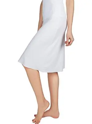 MEMOI High Waist Half Slip Skirt - White