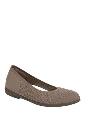 LIFESTRIDE BZees Khloe Knit Ballet Flat Brown