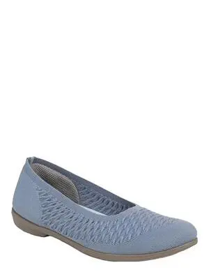 LIFESTRIDE BZees Khloe Knit Ballet Flat Stonewash Blue