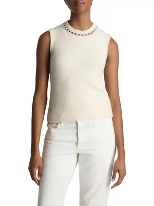 ST. JOHN St. John Collection Embellished Bouclé Shell