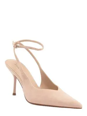 Jeffrey Campbell Executive Slingback Pumps - Beige Suede