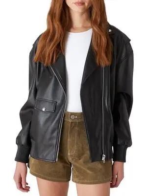 Blanknyc Faux Leather Moto Jacket - Night Moves