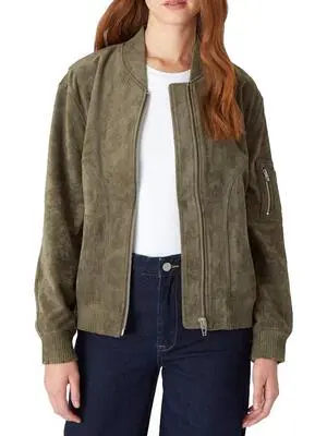 Blanknyc Faux Suede Bomber Jacket - Take A Hike