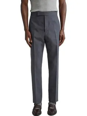 THOM BROWNE Thom Browne Mid Rise Wool Blend Pants