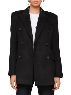 Avec Les Filles Avec Les Filles Hourglass Blazer Coat Black