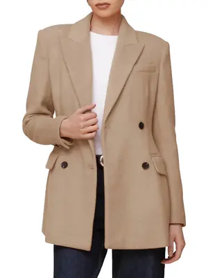 Avec Les Filles Avec Les Filles Hourglass Blazer Coat Camel