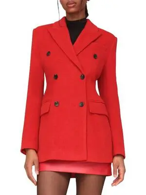 Avec Les Filles Avec Les Filles Hourglass Blazer Coat Maraschino