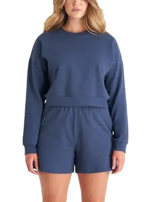 THE STANDARD STITCH Crop Sweatshirt - Midnight