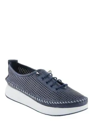 SPRING STEP SHOES Eastwood Platform Sneaker - Navy