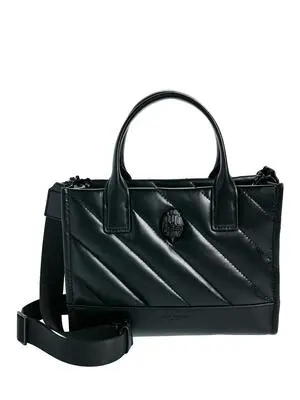 Kurt Geiger Small Soho Quilted Leather Tote - Black