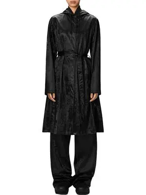 Rains Waterproof A-line Long Raincoat - Coal