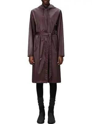 Rains Waterproof A-line Long Raincoat - Depth