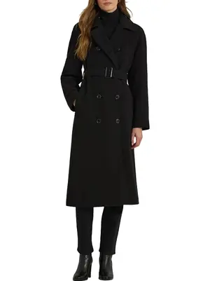 Ralph Lauren Lauren Ralph Lauren Crepe Belted Coat Black