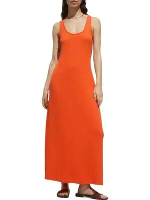 Mango Racerback Knit Dress - Orange