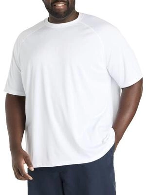 HARBOR BAY BY DXL Big & Tall Swim Rash Guard T-shirt - White