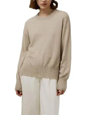 Lilysilk Crew Neck Cashmere Pullover - Beige