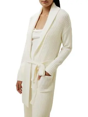 Lilysilk Merino Wool Shawl Collar Cardigan - White