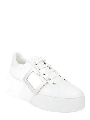 ROGER VIVIER Viv' Skate Platform Sneakers - Bianco