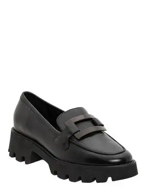 ARA Oleander Platform Loafer - Black