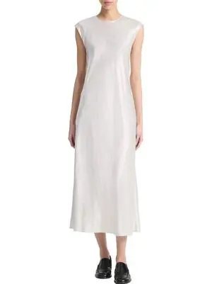 Vince Bias Cut Cap Sleeve Maxi Dress - Salt Glass