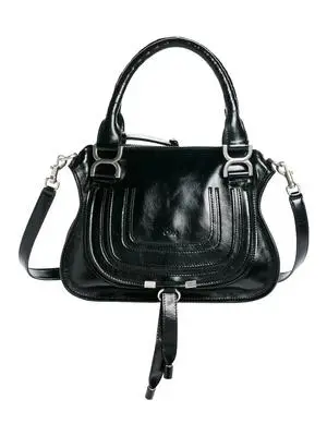 Chloé Chloé Small Marcie Leather Satchel Black