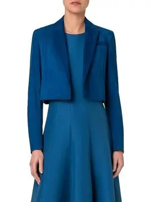 AKRIS Gian Suede Crop Jacket